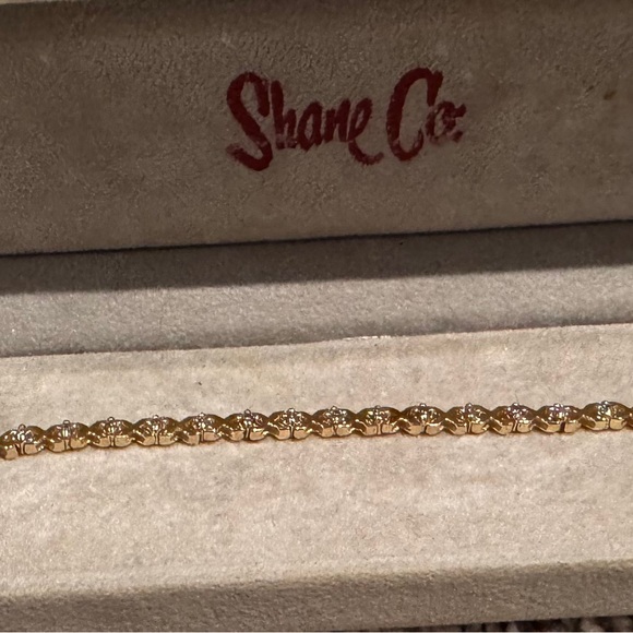 Jewelry | Shane Co Diamond And Gold Tennis Bracelet Vintage | Poshmark
